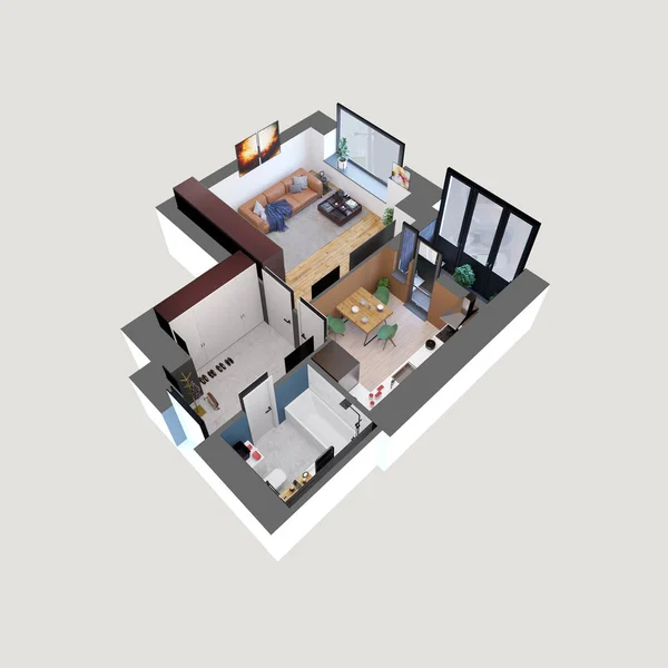 Floor plan visualisation Stock Photos, Royalty Free Floor plan visualisation Images | Depositphotos