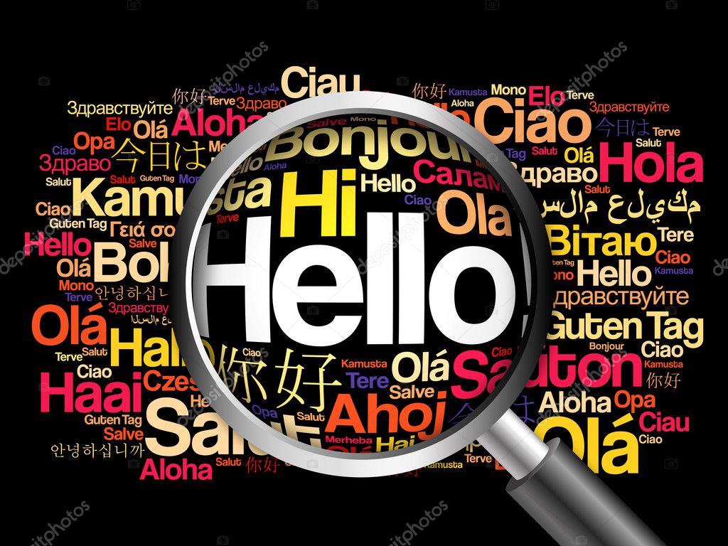 Hello word cloud in different languages Stock Photo by ©dizanna 126056356