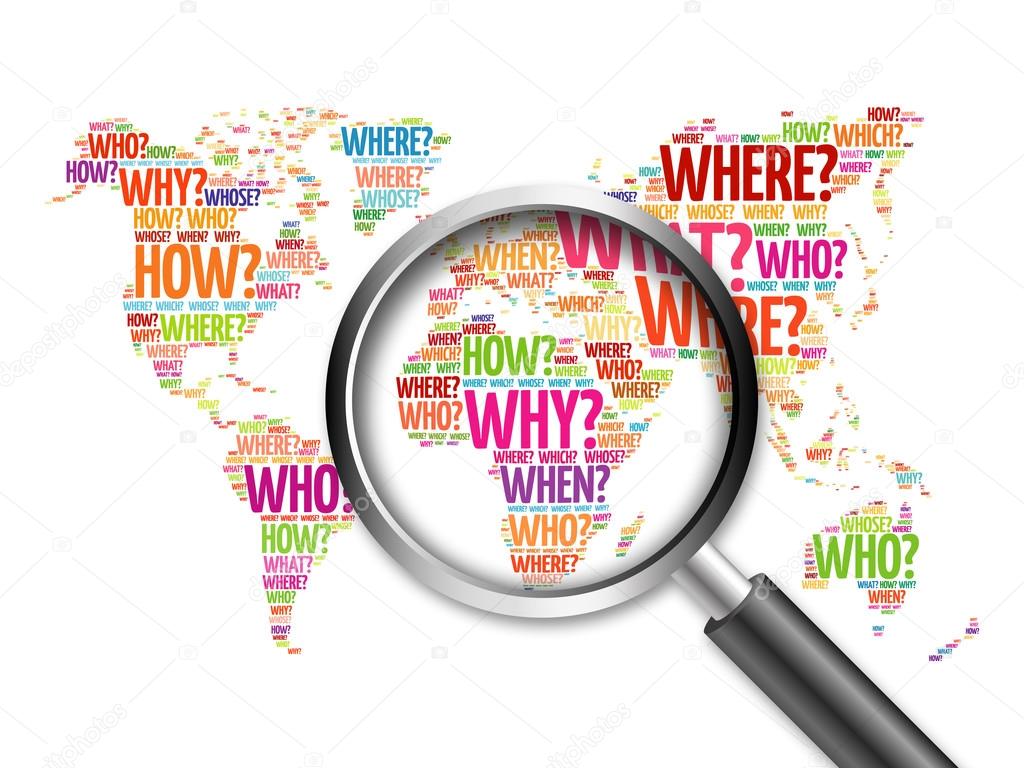 Question Words World Map in Typography Stock Photo by ©dizanna 126057050