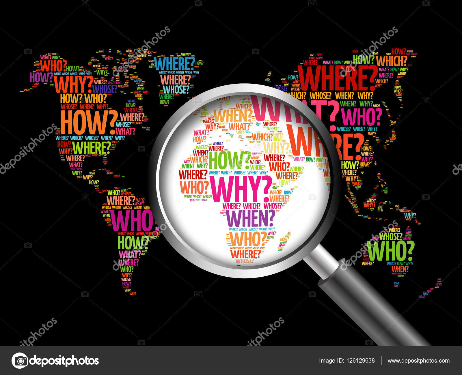 Question Mots Carte du monde en typographie image libre de droit par ...