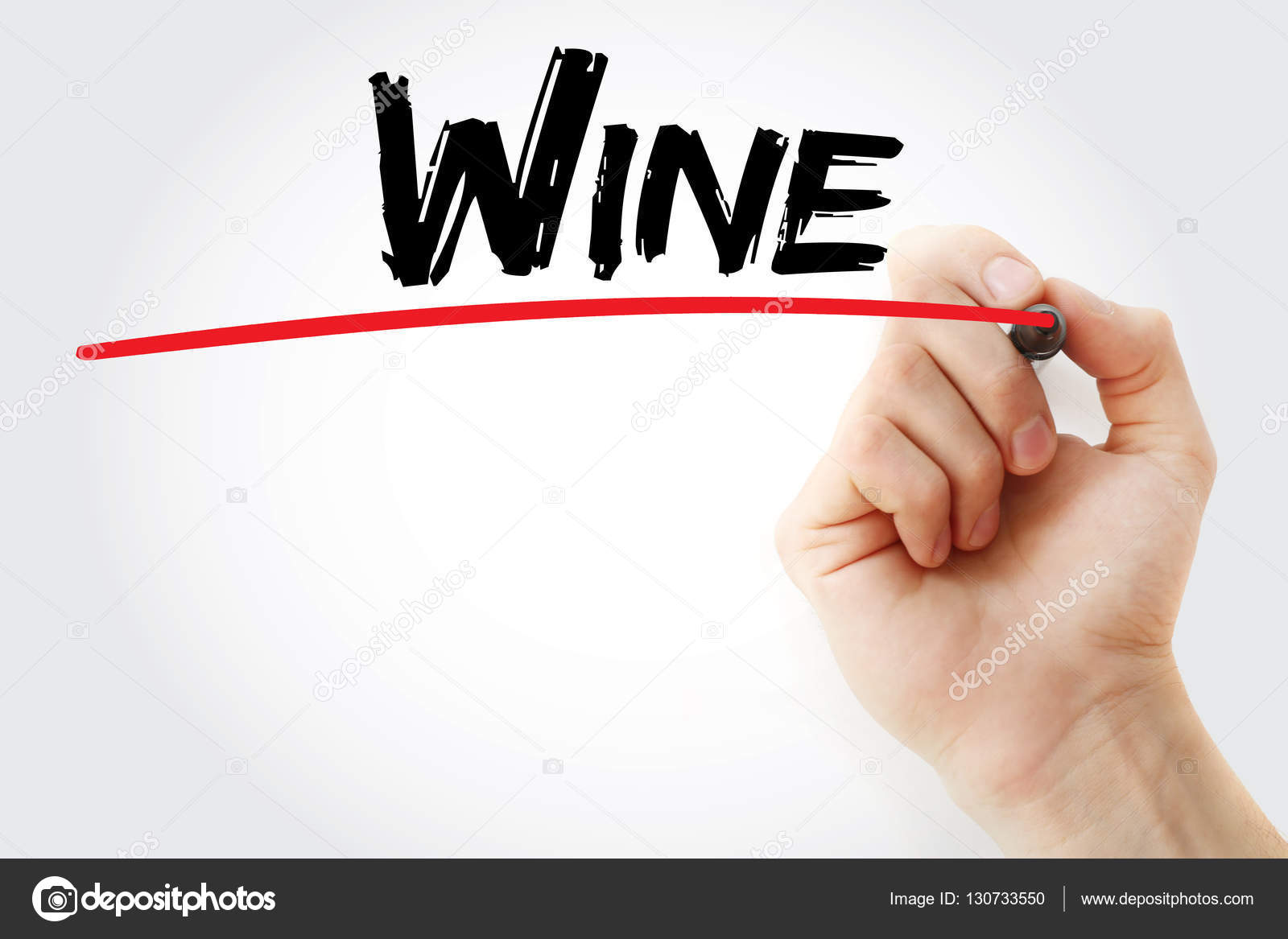 Hand writing Wine with marker — Stock Photo © dizanna #130733550