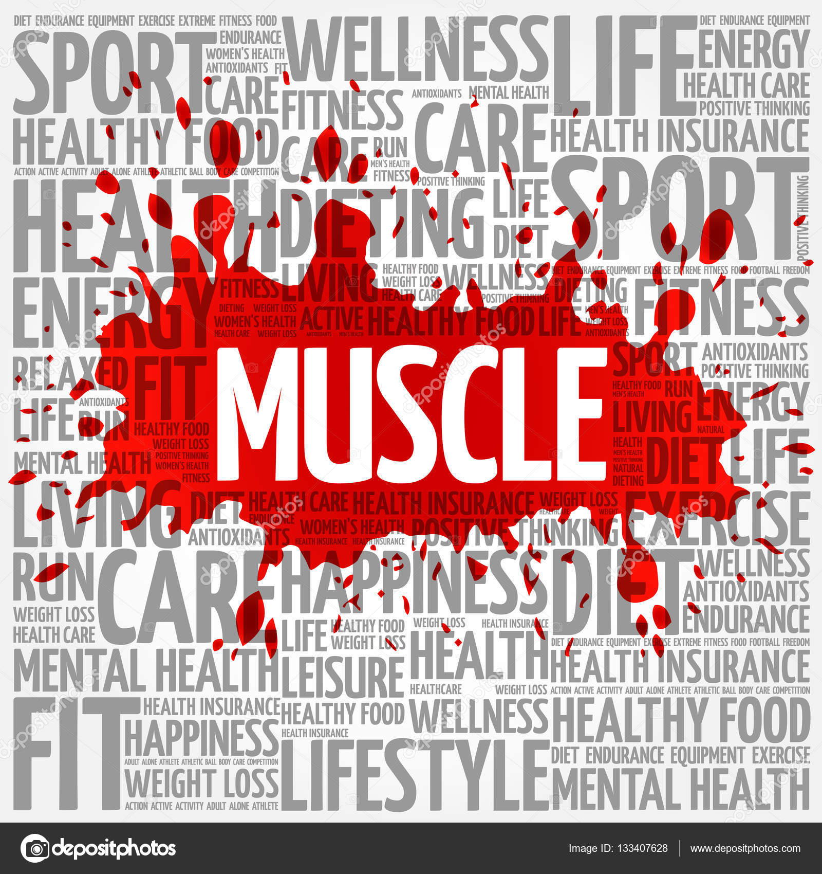 Muscle word cloud background Stock Vector by ©dizanna 133407628