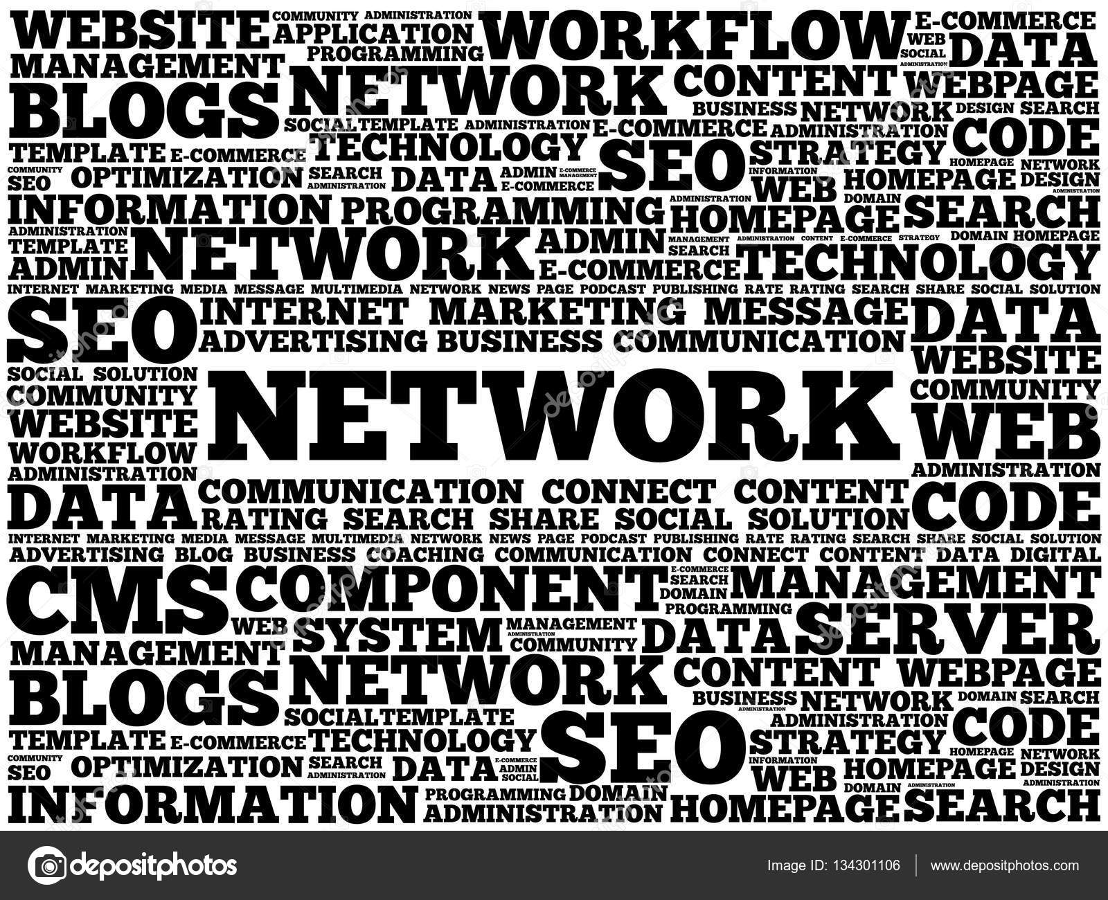 Network word cloud Stock Vector Image by ©dizanna #134301106