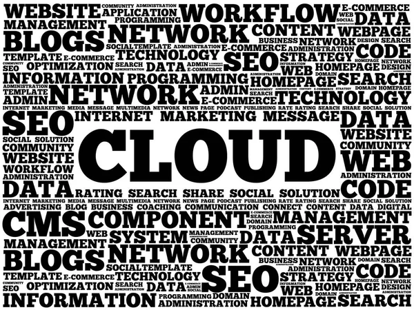 Cloud Technology word cloud Stock Vector by ©dizanna 183416880