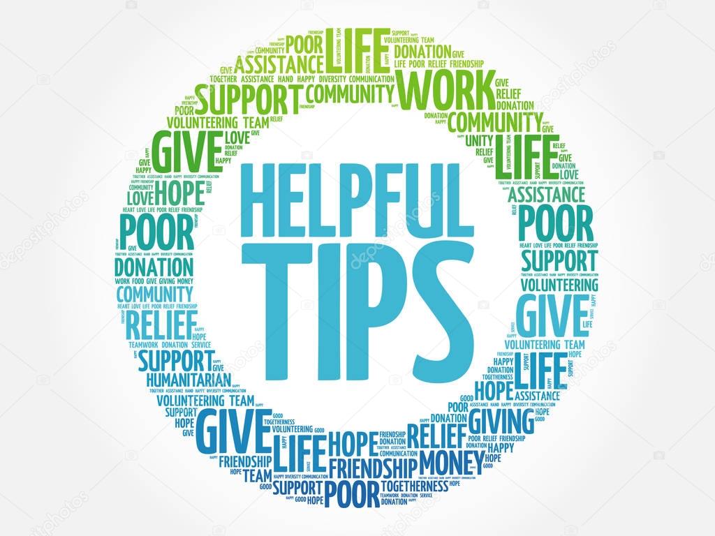 Helpful Tips word cloud collage — Stock Vector © dizanna #134592596