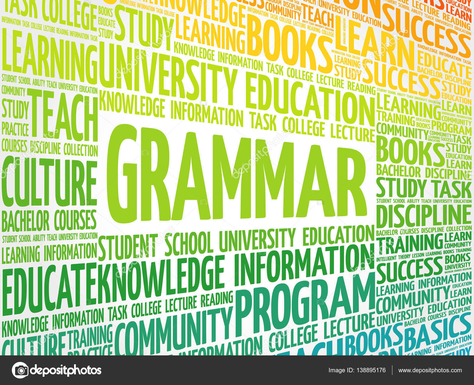 Grammar word cloud Stock Vector Image by ©dizanna #138895176