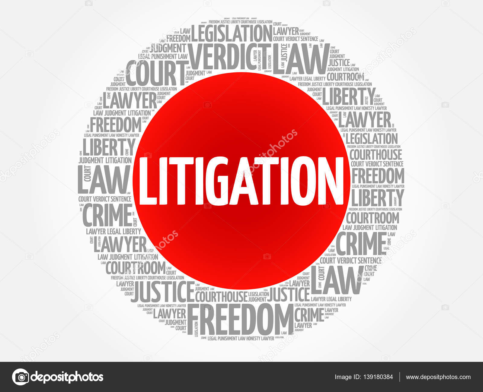 Litigation word cloud Stock Vector by ©dizanna 139180384