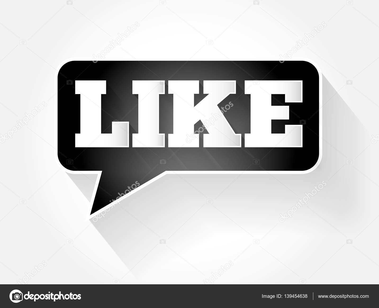 LIKE text message bubble Stock Vector Image by ©dizanna #139454638