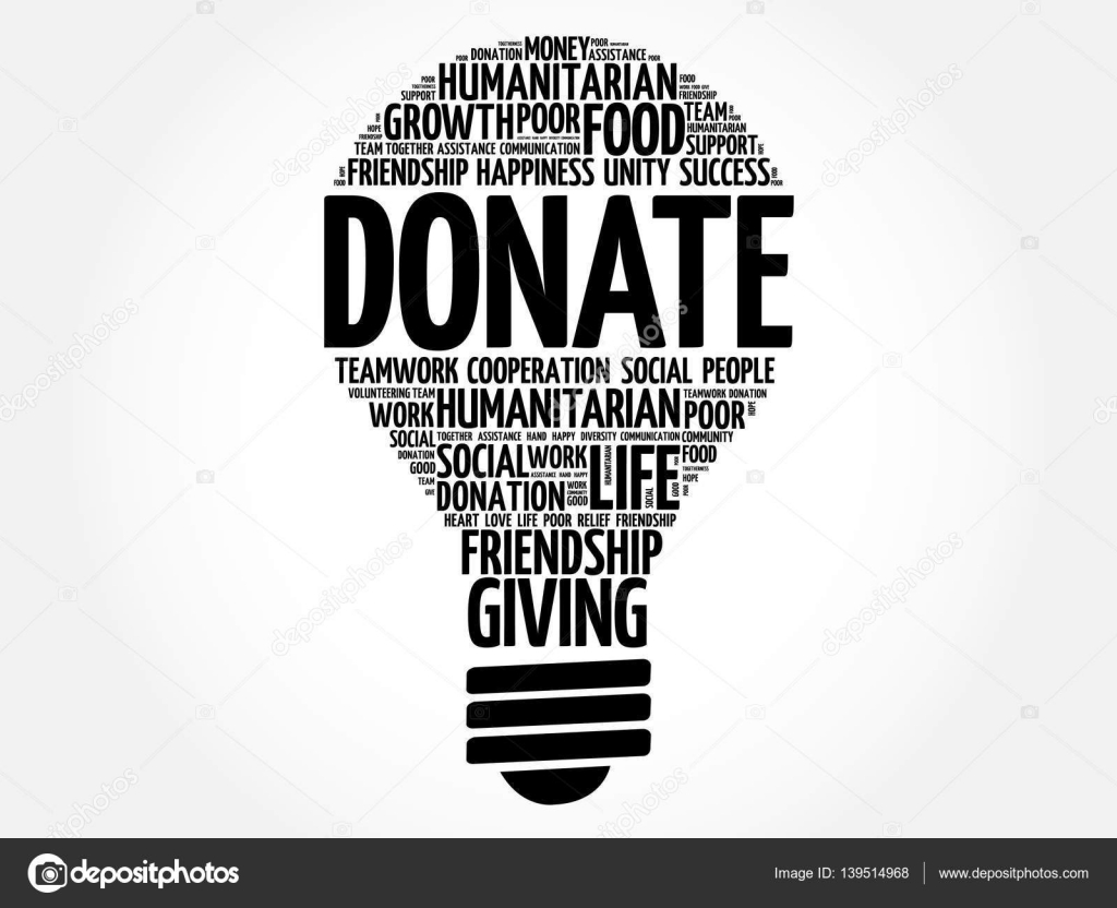 DONATE bulb word cloud Stock Vector by ©dizanna 139514968