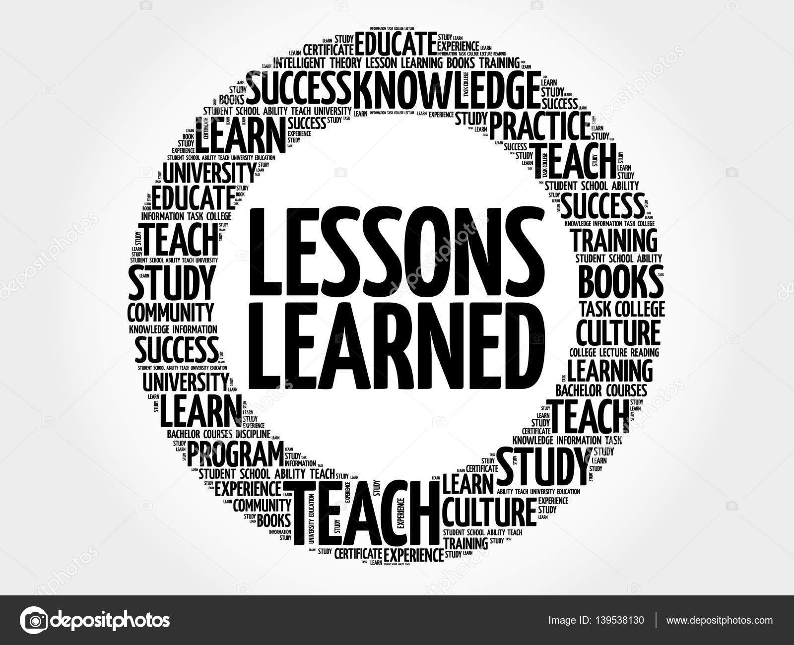 Lessons Learned word cloud Stock Vector by ©dizanna 139538130