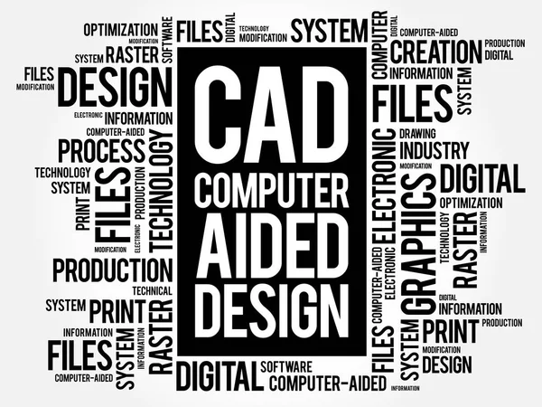 Cad Computer Aided Design Acronym Technology Concept Background Stock ...