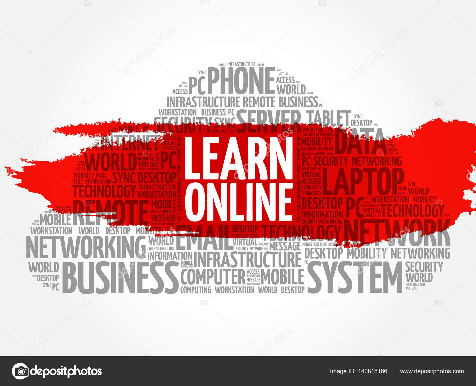 Learn Online word cloud Stock Vector by ©dizanna 140818166