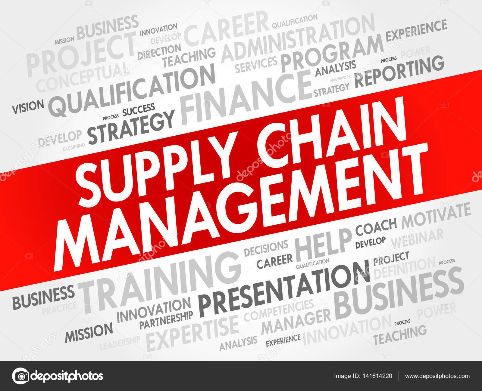 SCM - Supply Chain Management word cloud collage Stock Vector by ...