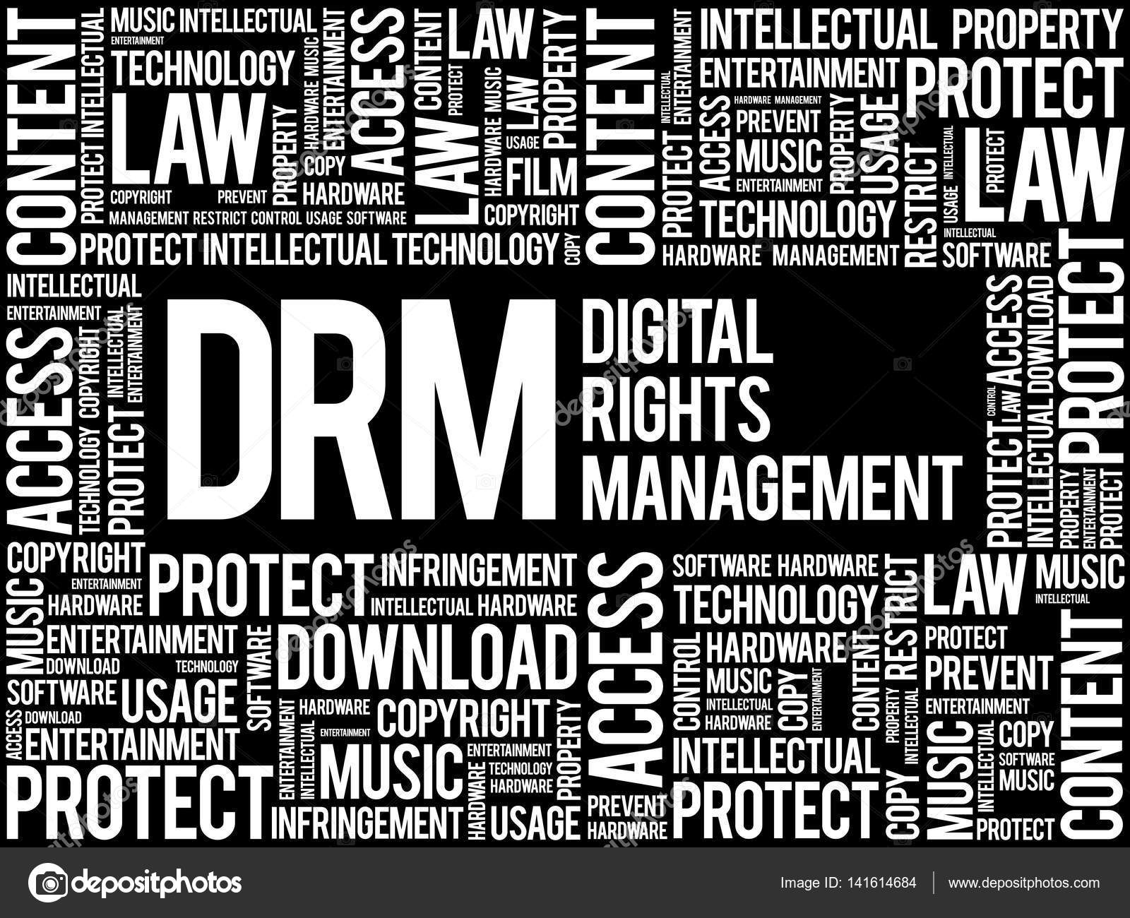 DRM - Digital Rights Management word cloud Stock Vector by ©dizanna ...