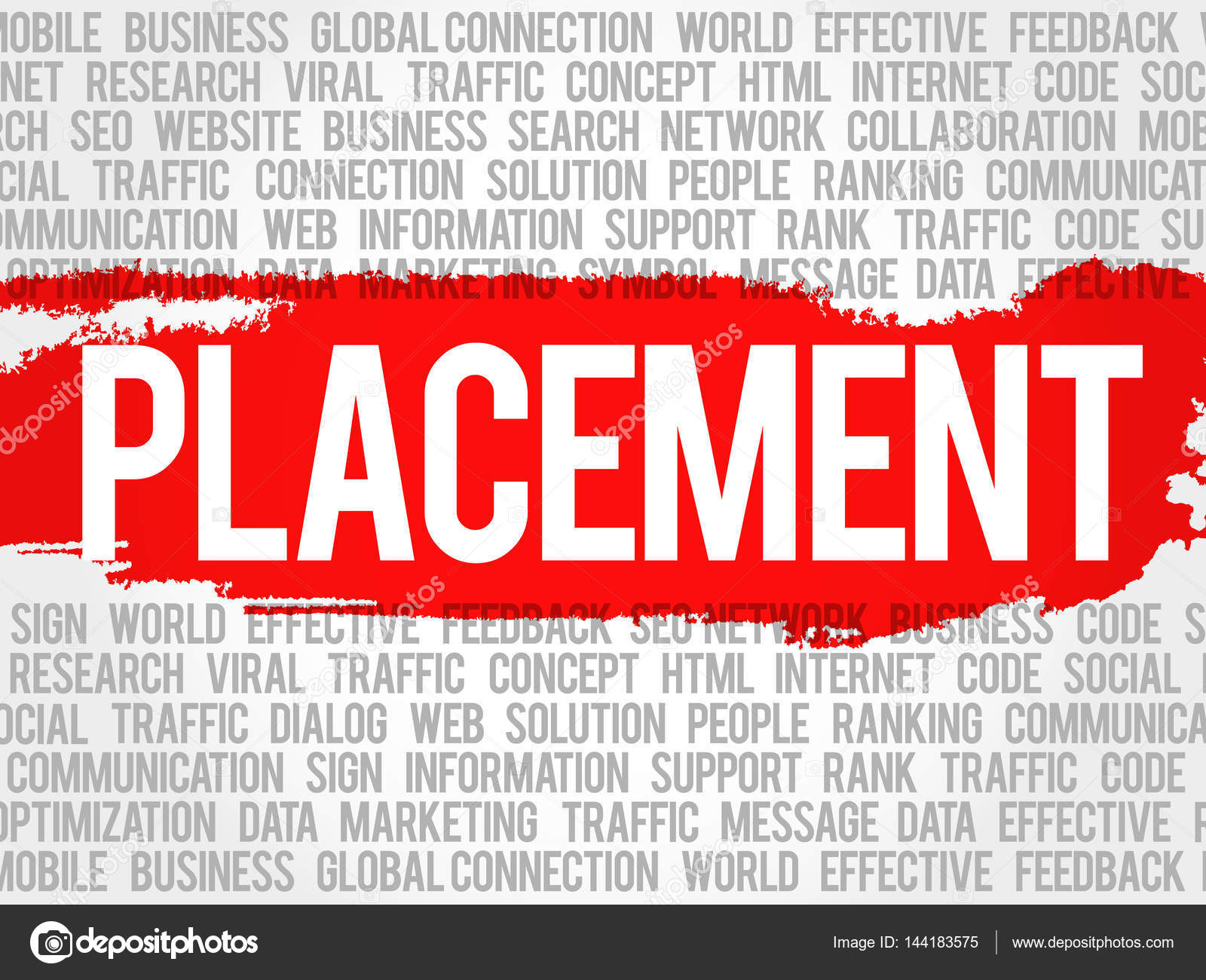 PLACEMENT word cloud collage Stock Vector by ©dizanna 144183575