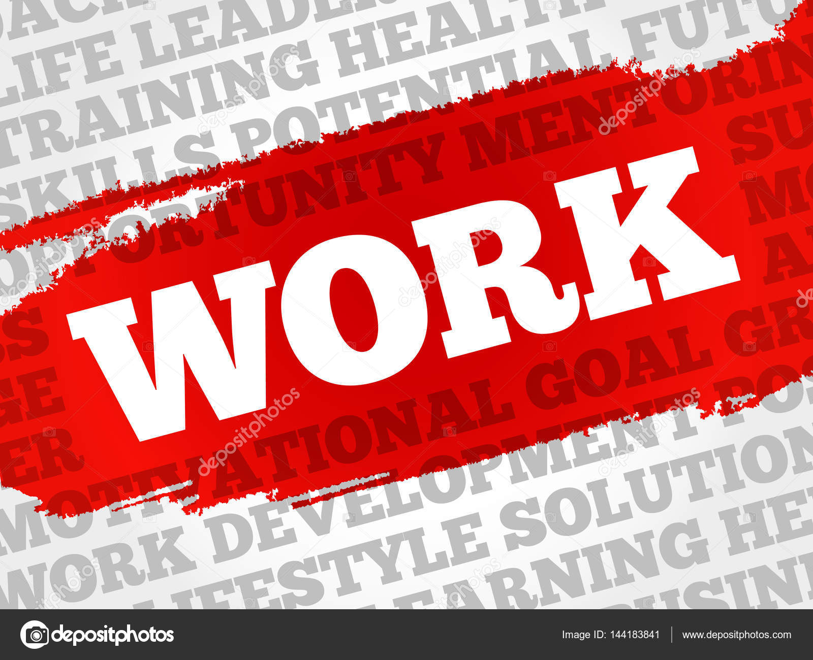 Nube palabra TRABAJO Vector de Stock de ©dizanna 144183841