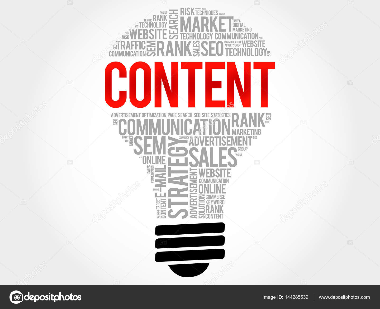 CONTENT bulb word cloud collage — Stock Vector © dizanna #144285539