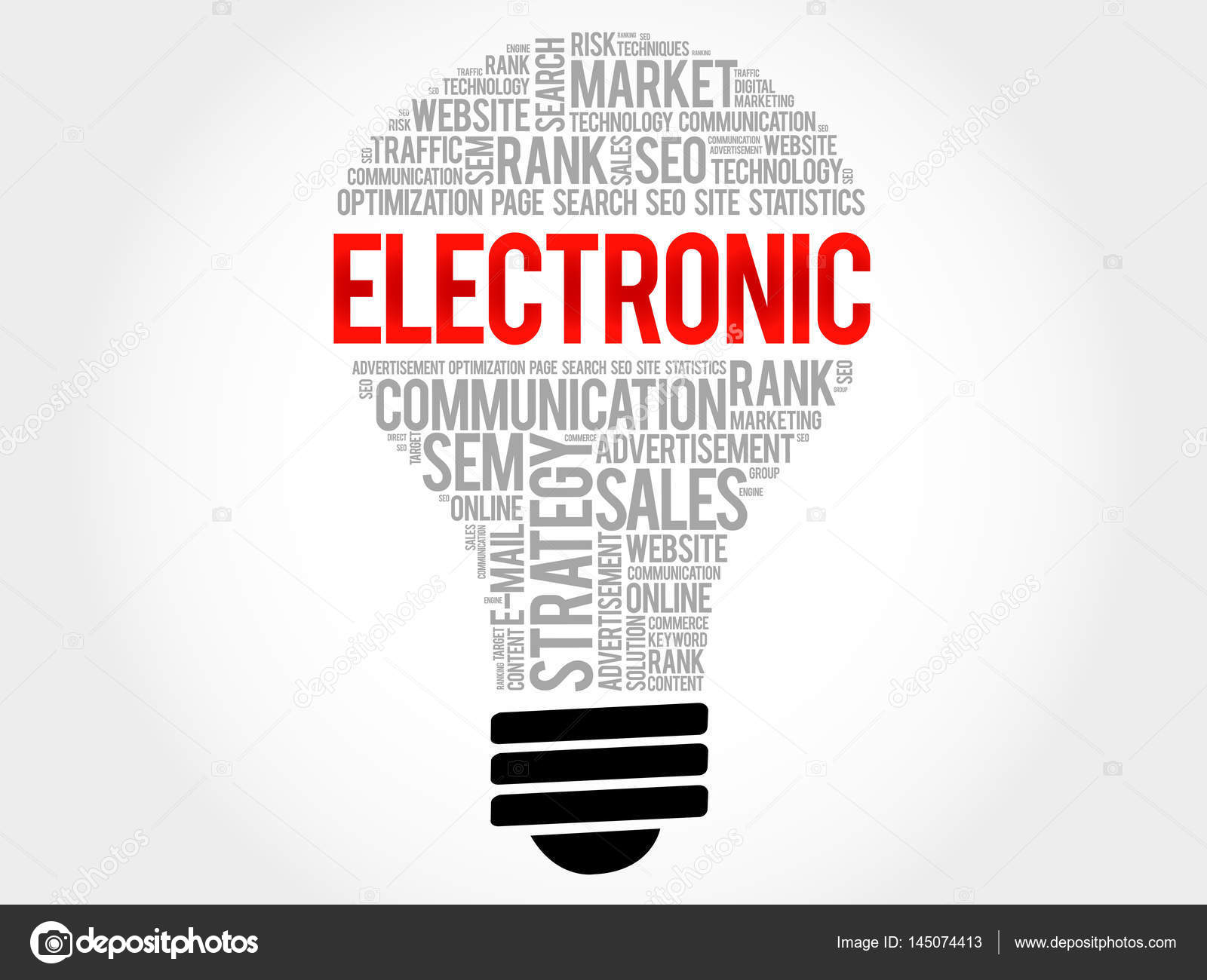ELECTRONIC bulb word cloud collage Stock Vector Image by ©dizanna ...