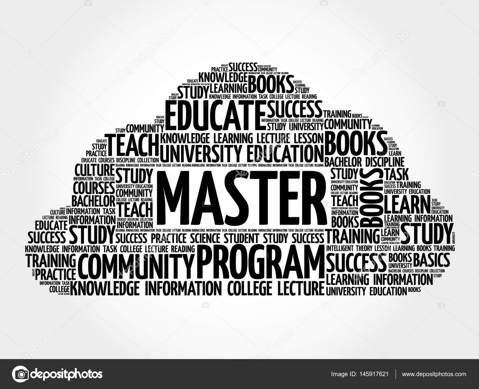 Master word cloud collage Stock Vector by ©dizanna 145917621