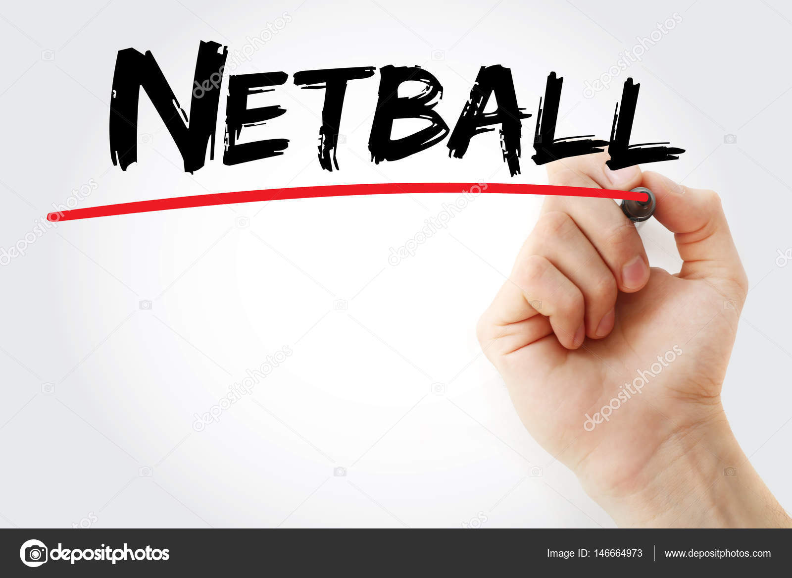 Hand writing Netball with marker — Stock Photo © dizanna #146664973