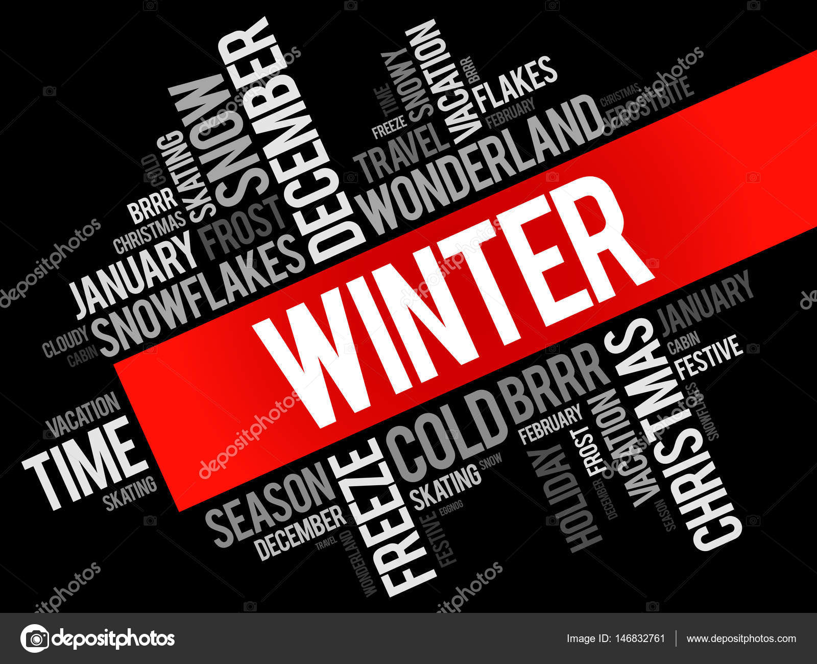 Winter word cloud collage Stock Vector Image by ©dizanna #146832761