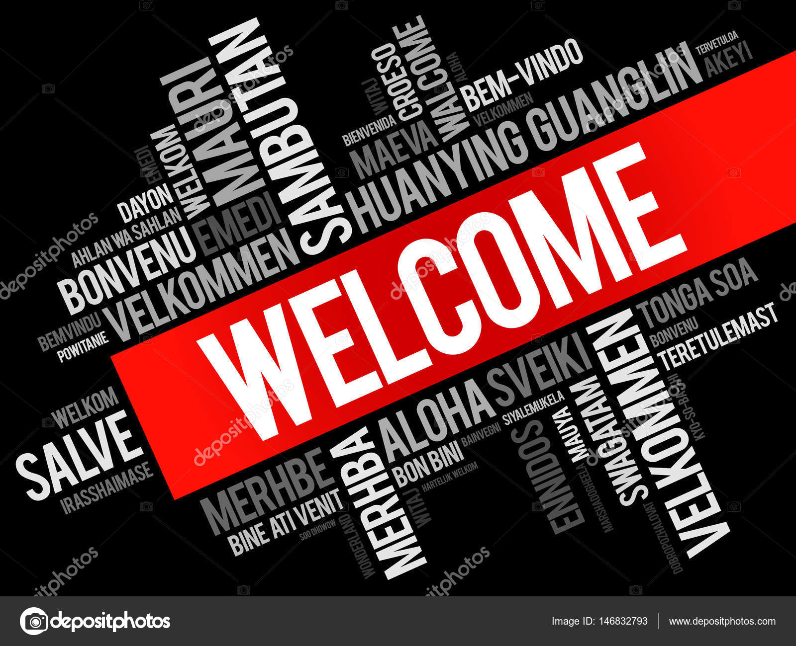 Welcome Word Cloud In Different Languages Clipart Welcome Word Cloud