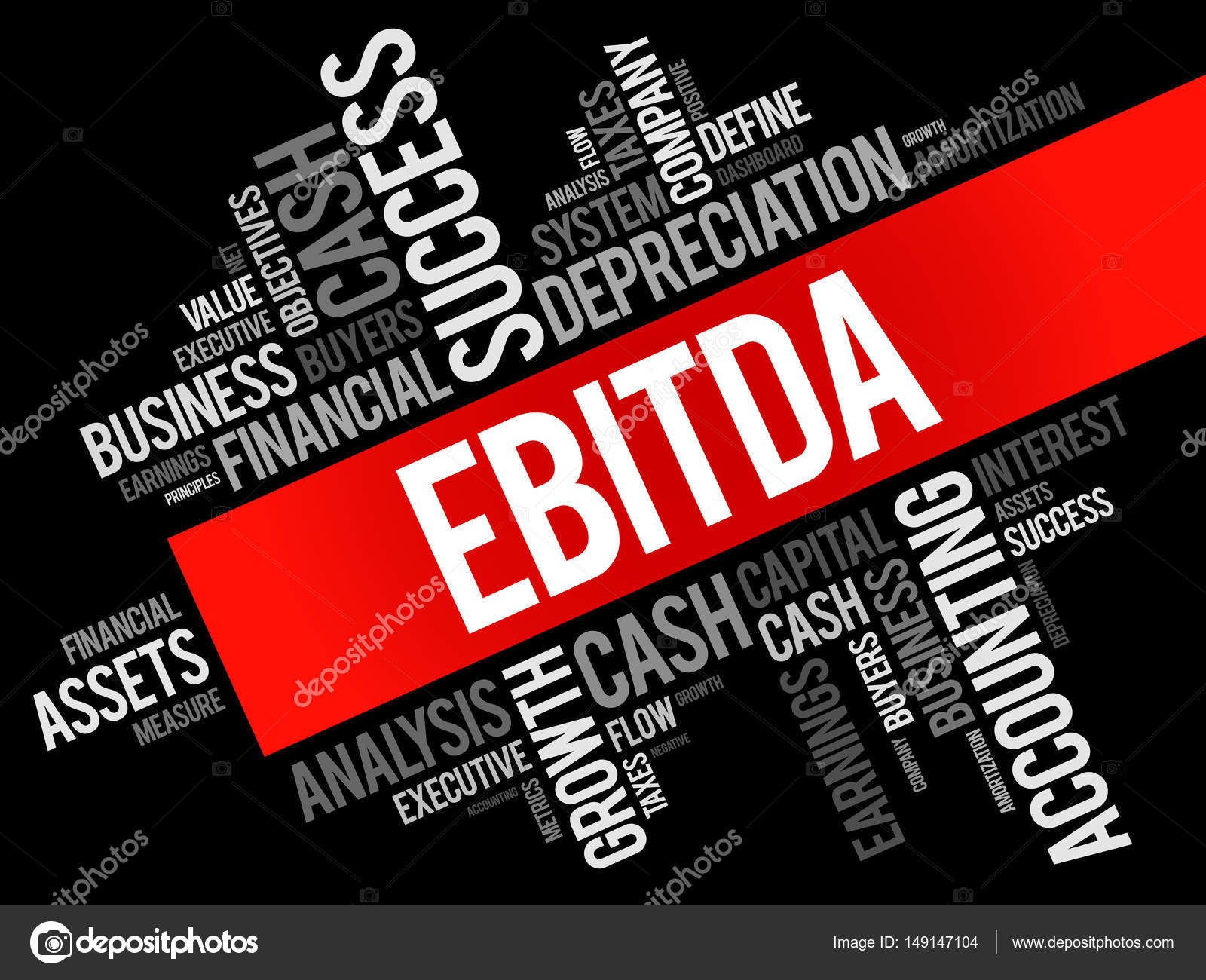 EBITDA word cloud collage, business concept Stock Vector Image by ...