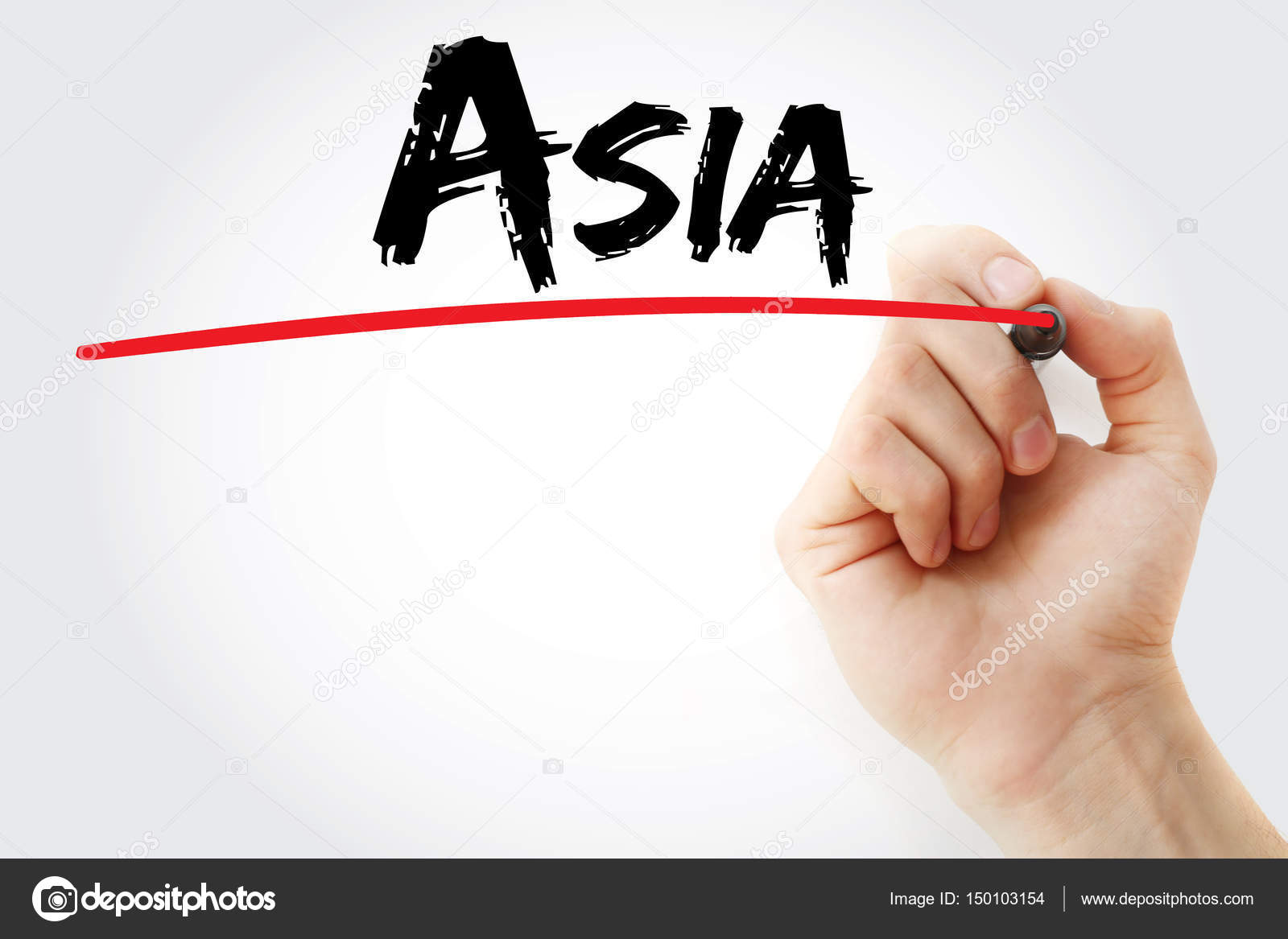Hand writing Asia with marker — Stock Photo © dizanna #150103154