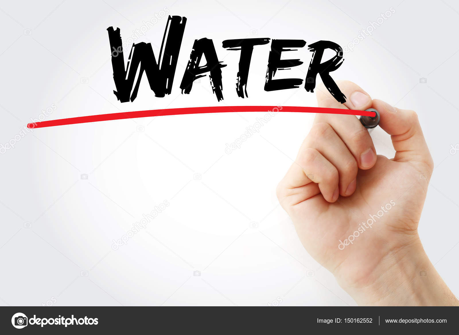 Hand writing Water with marker — Stock Photo © dizanna #150162552