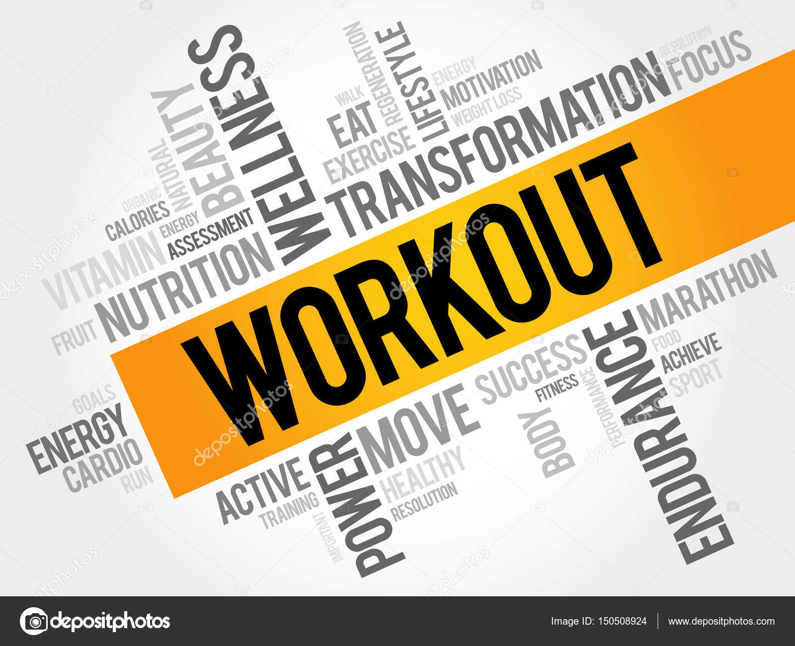 Workout Word Cloud Fitness Stock Vector By ©dizanna 150508924