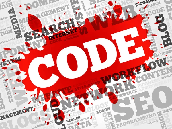 CODE word cloud Stock Vector by ©dizanna 103734438