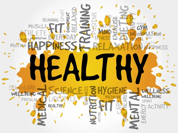 Good Health Word Cloud Collage Health Concept Background Stock Vector ...