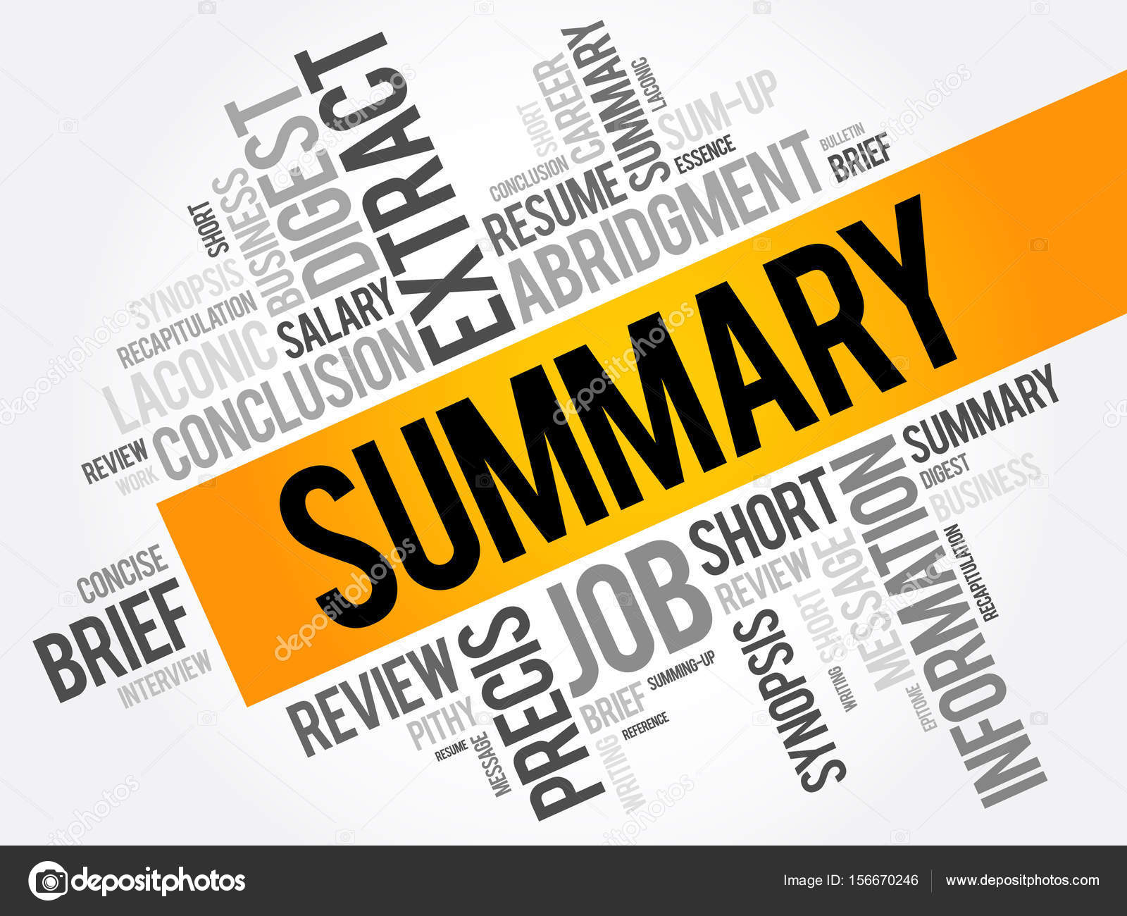 Summary word cloud collage Stock Vector Image by ©dizanna #156670246