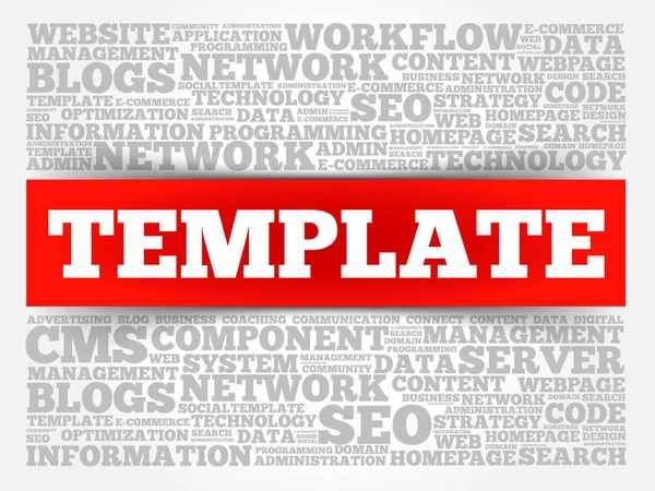 Template Word Cloud Collage Technology Business Concept Background ...