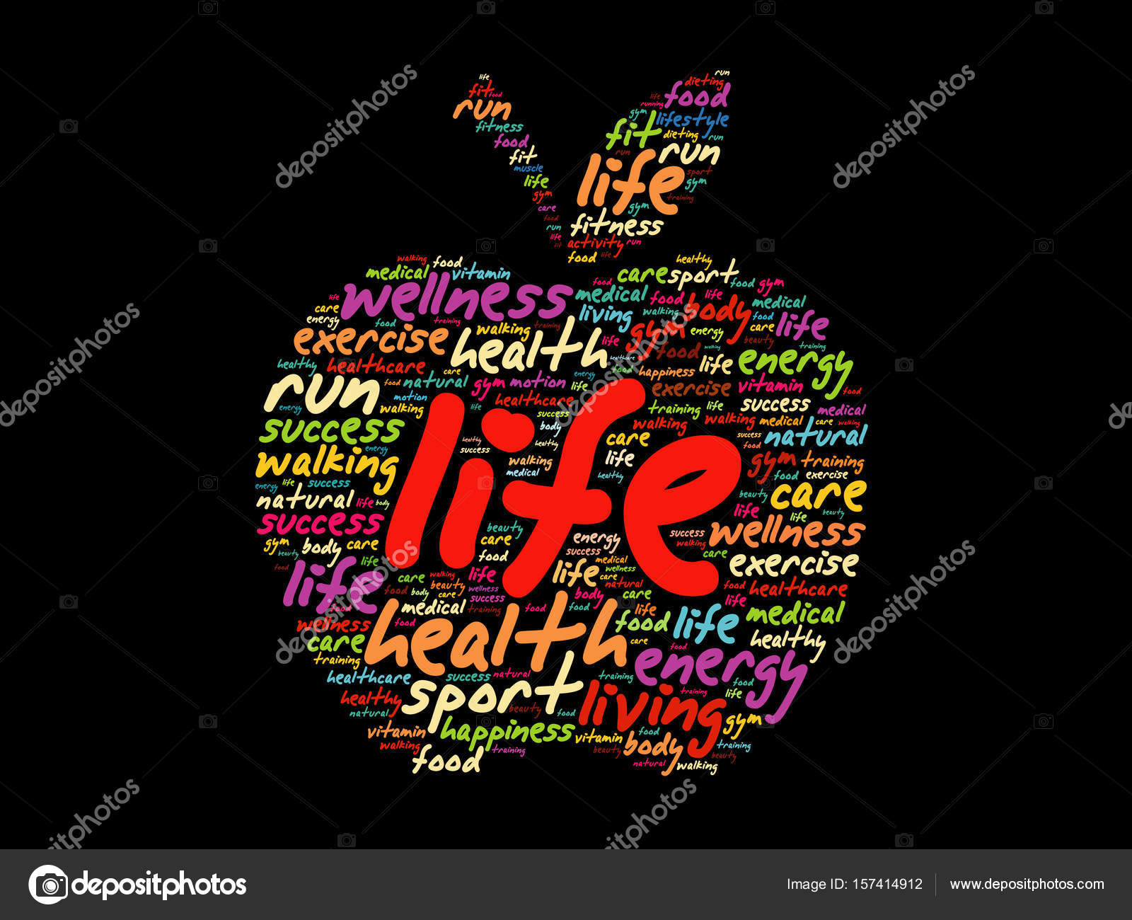 LIFE apple word cloud collage Stock Vector by ©dizanna 157414912