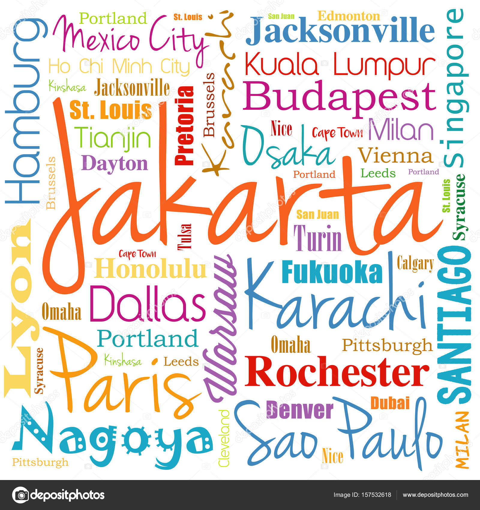 Cities in the world, word cloud collage Stock Vector Image by ©dizanna ...