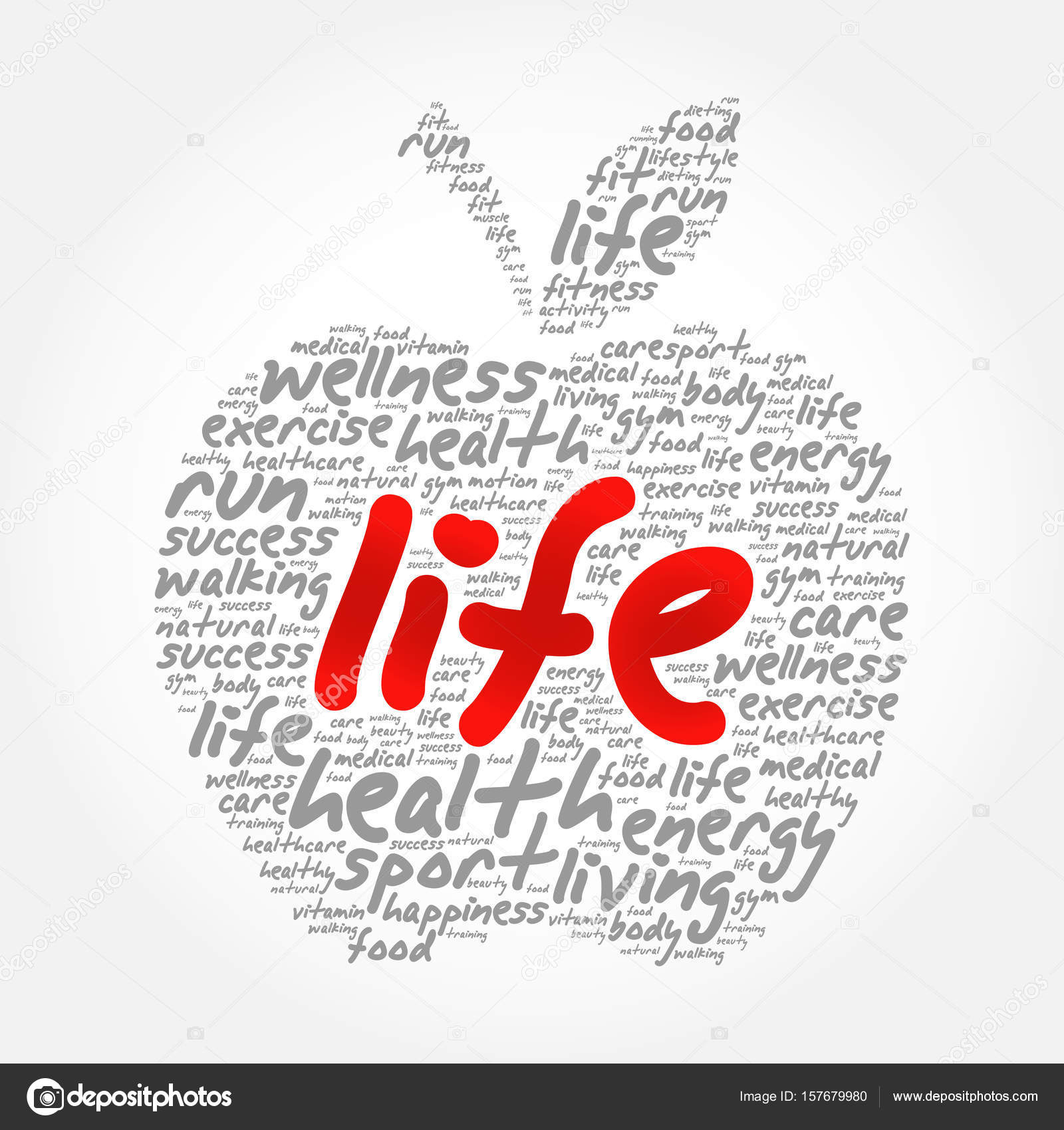 LIFE apple word cloud collage Stock Vector by ©dizanna 157679980