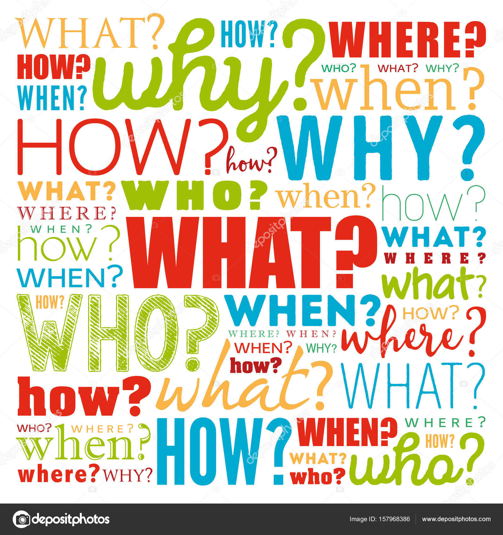 Questions word cloud background Stock Vector by ©dizanna 157968386