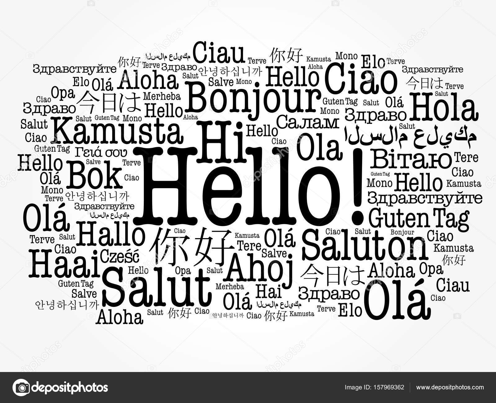 Hello word cloud in different languages Stock Vector Image by ©dizanna ...