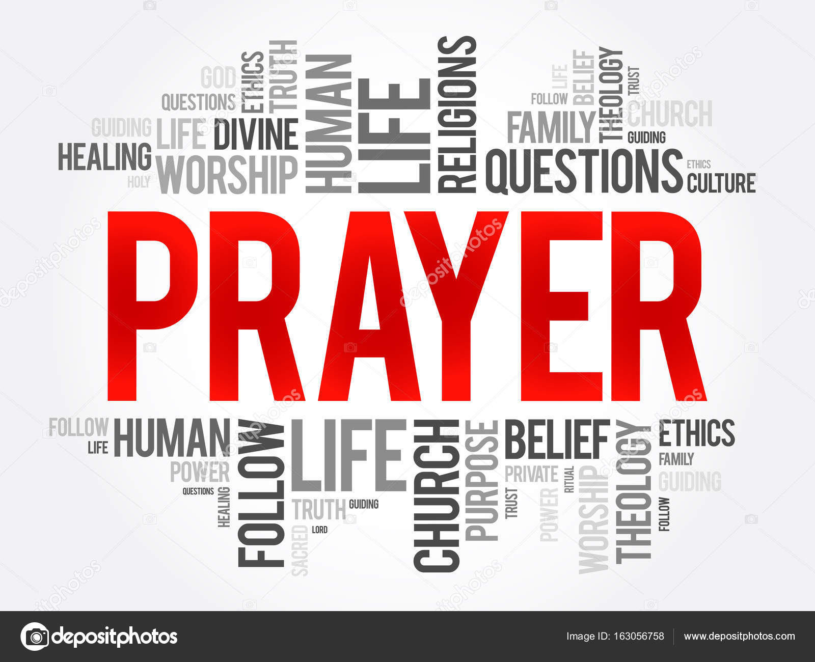 Prayer word cloud collage Stock Vector by ©dizanna 163056758
