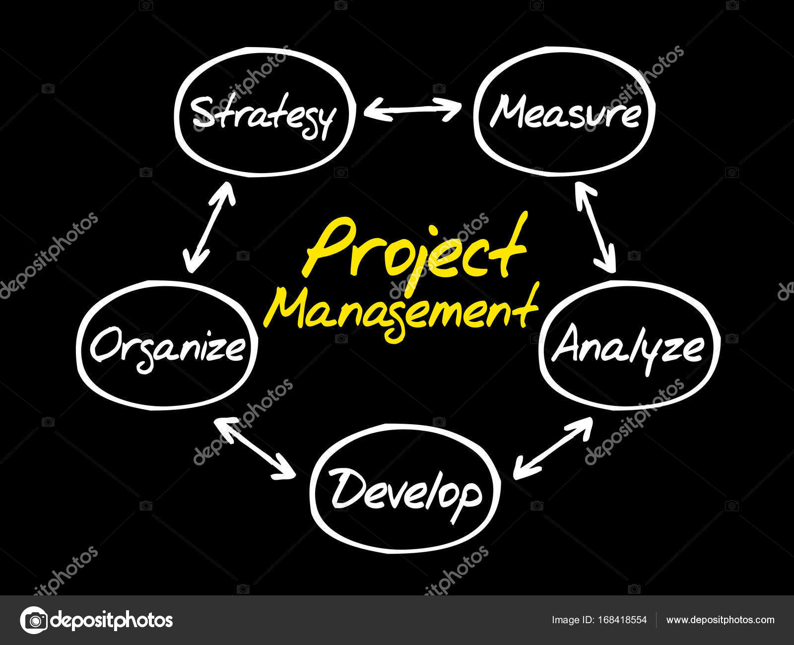 Project Management process diagram Stock Vector by ©dizanna 168418554