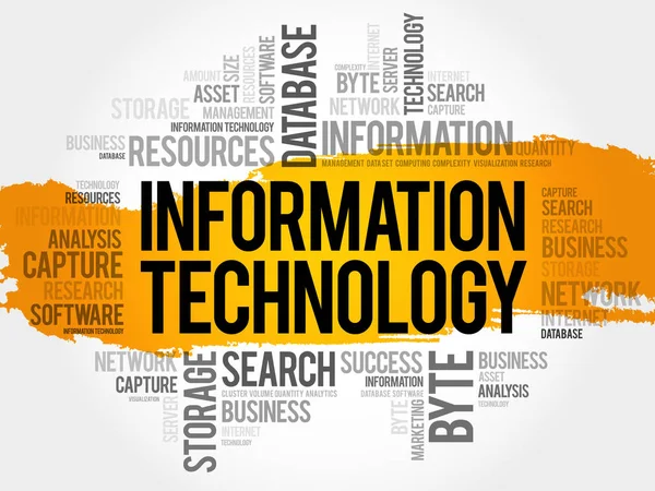 Information technology word cloud Stock Vector by ©dizanna 183416628