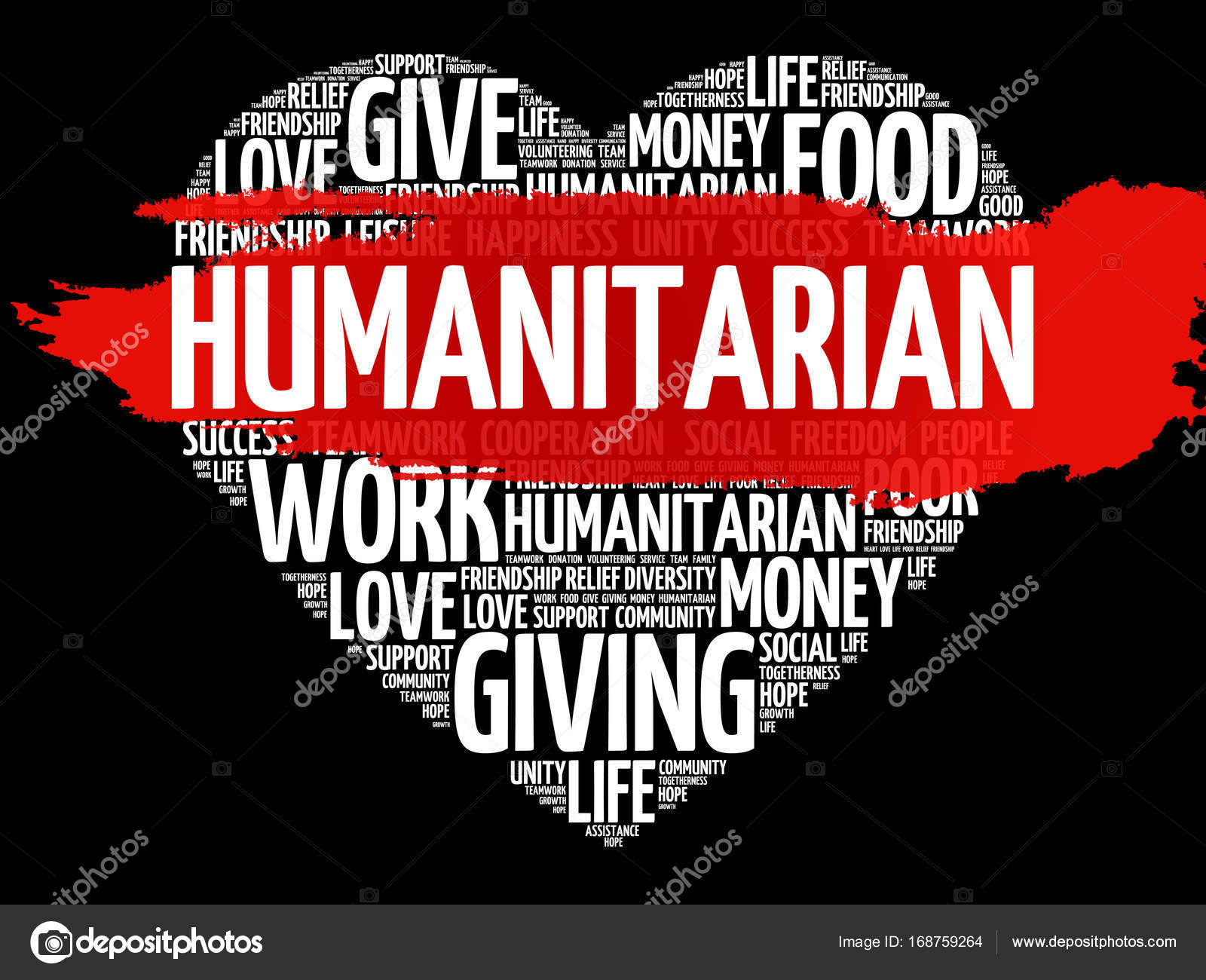 Humanitarian heart word cloud collage Stock Vector Image by ©dizanna ...