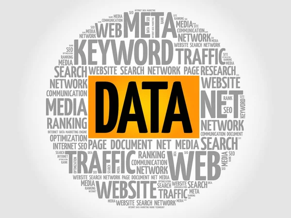 DATA word cloud with magnifying glass — Stock Photo © dizanna #101408876
