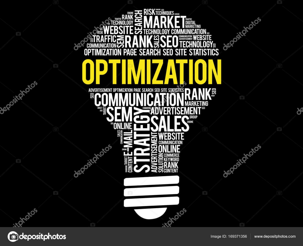 OPTIMIZATION bulb word cloud Stock Vector Image by ©dizanna #169371356