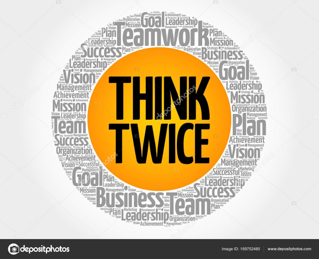 Think Twice word cloud collage Stock Vector Image by ©dizanna #169752480