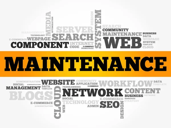 Maintenance word cloud — Stock Vector © Boris15 #93772334