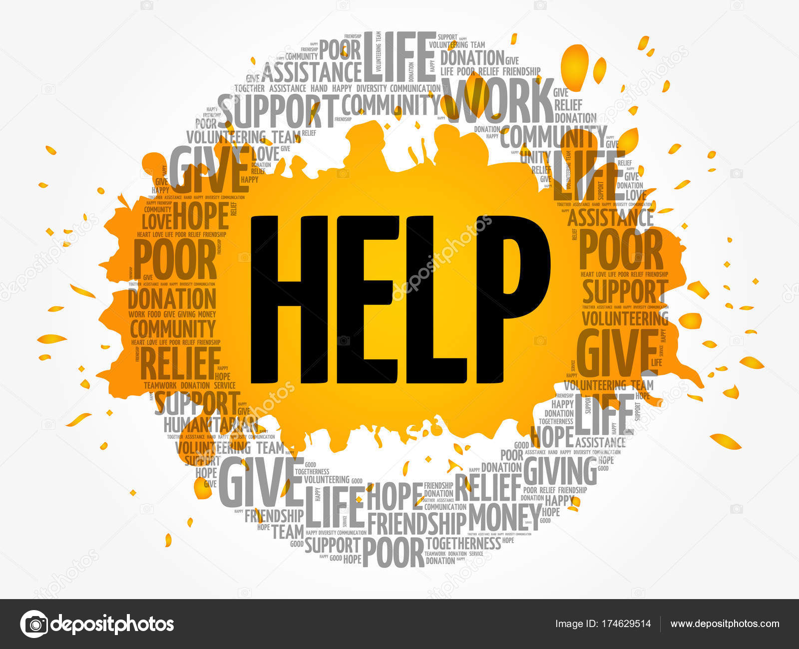 HELP word cloud collage Stock Vector by ©dizanna 174629514