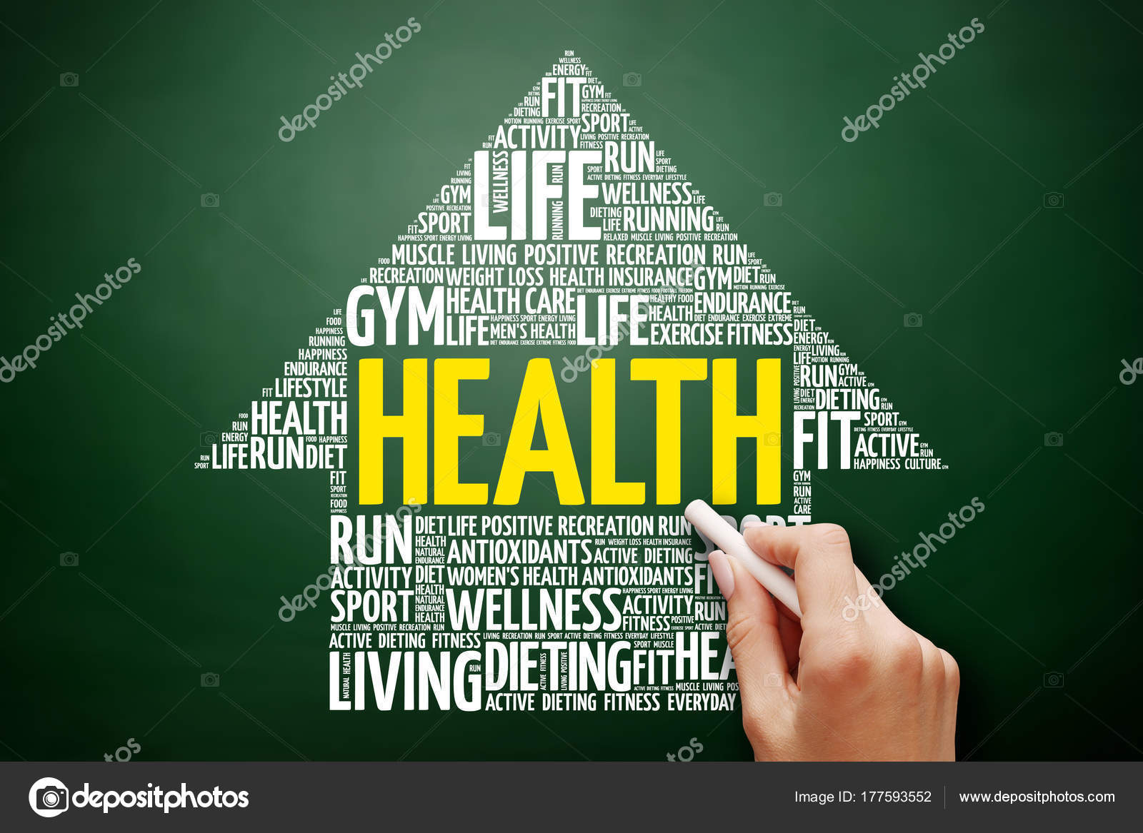 Health arrow word cloud collage — Stock Photo © dizanna #177593552