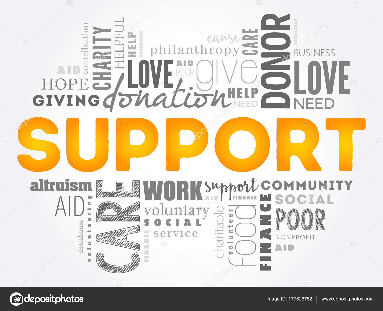 Support word cloud collage Stock Vector by ©dizanna 177626752